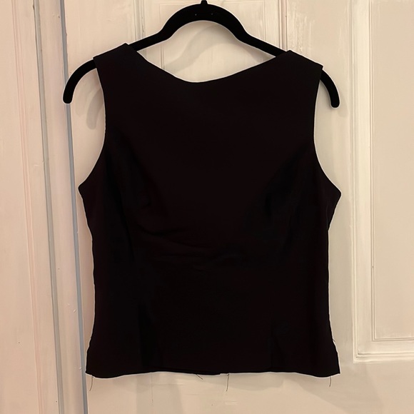 Vintage | Tops | Vintage Black Top With Back Button Detailing | Poshmark
